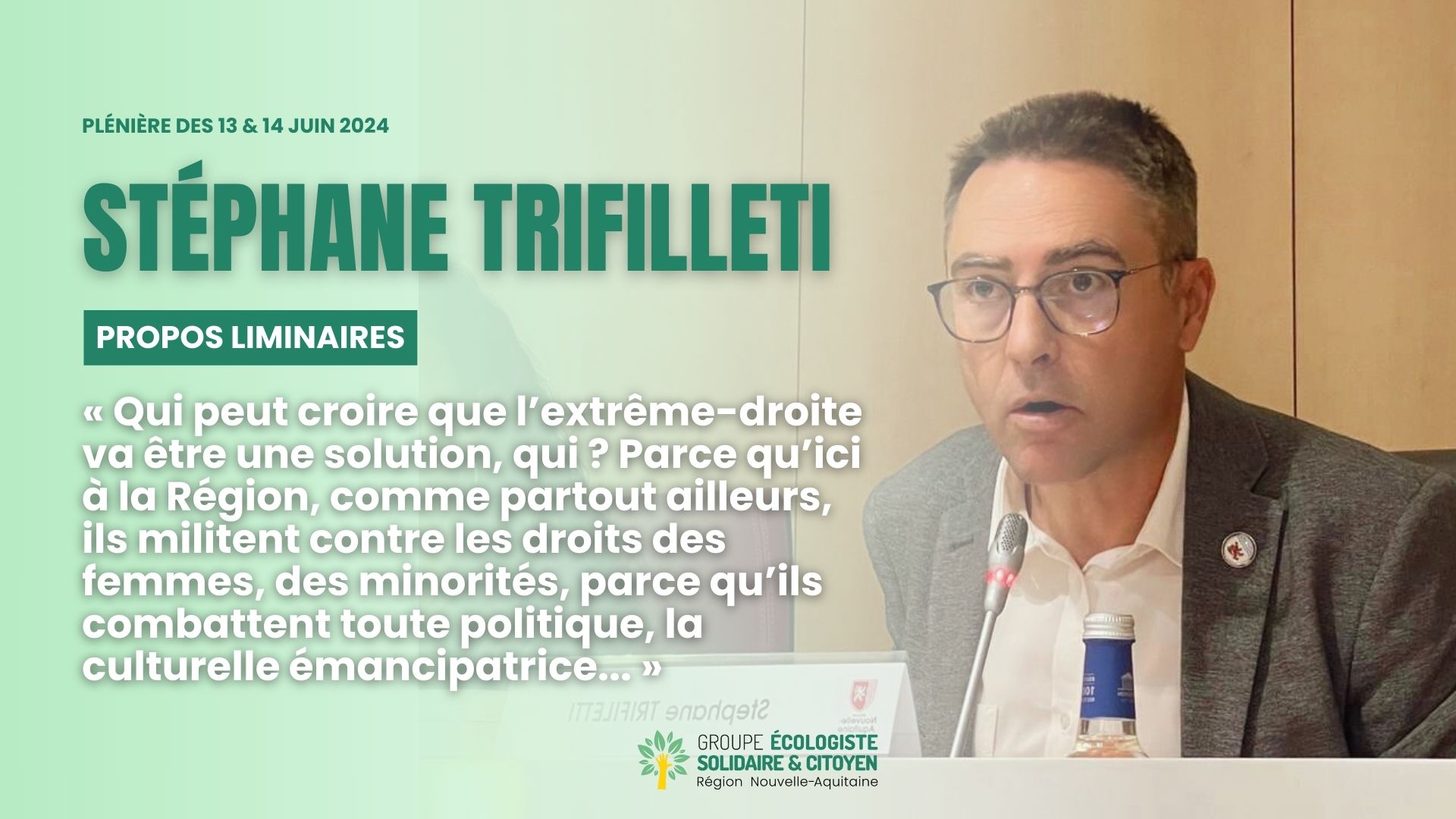 Plénière des 13 & 14 juin 2024 – Propos introductif de Stéphane ...